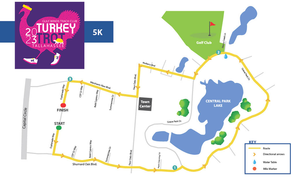 Courses and Maps – 2023 Tallahassee Turkey Trot